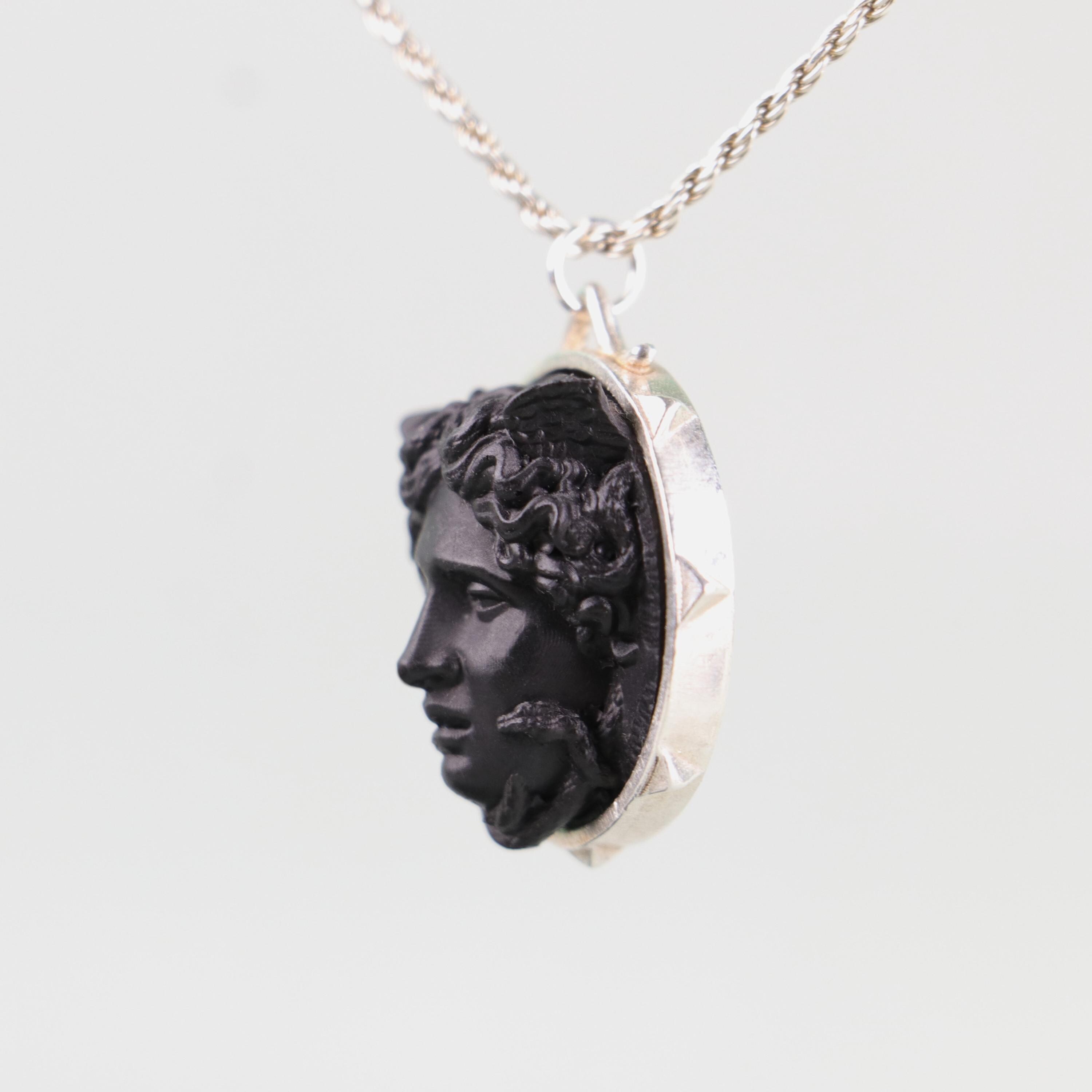 Silver Medusa Necklace, Gorgon Medusa, 925 Silver, Medusa Pendant ...