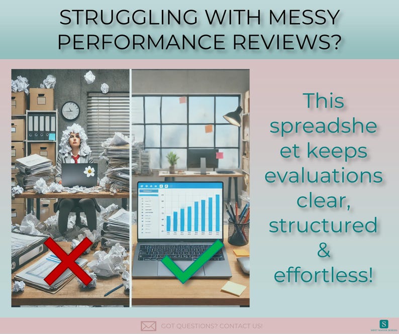 Employee Performance Review Spreadsheet | Automated & Easy to Use ...
