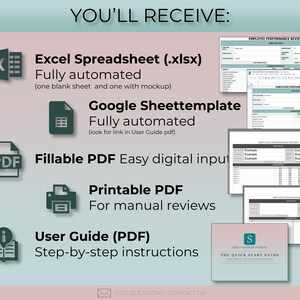 Employee Performance Review Spreadsheet | Automated & Easy to Use ...