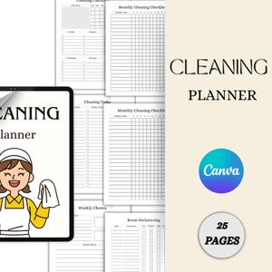 Cleaning Planner Bundle Templates | PDF Home Deep Cleaning Organization ...