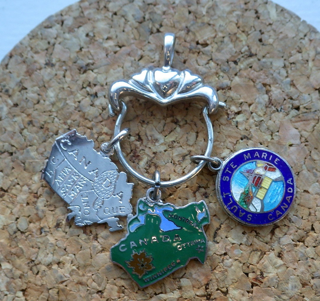 Canada Theme Charm Collection Sterling Silver With Pendant Gather - Etsy