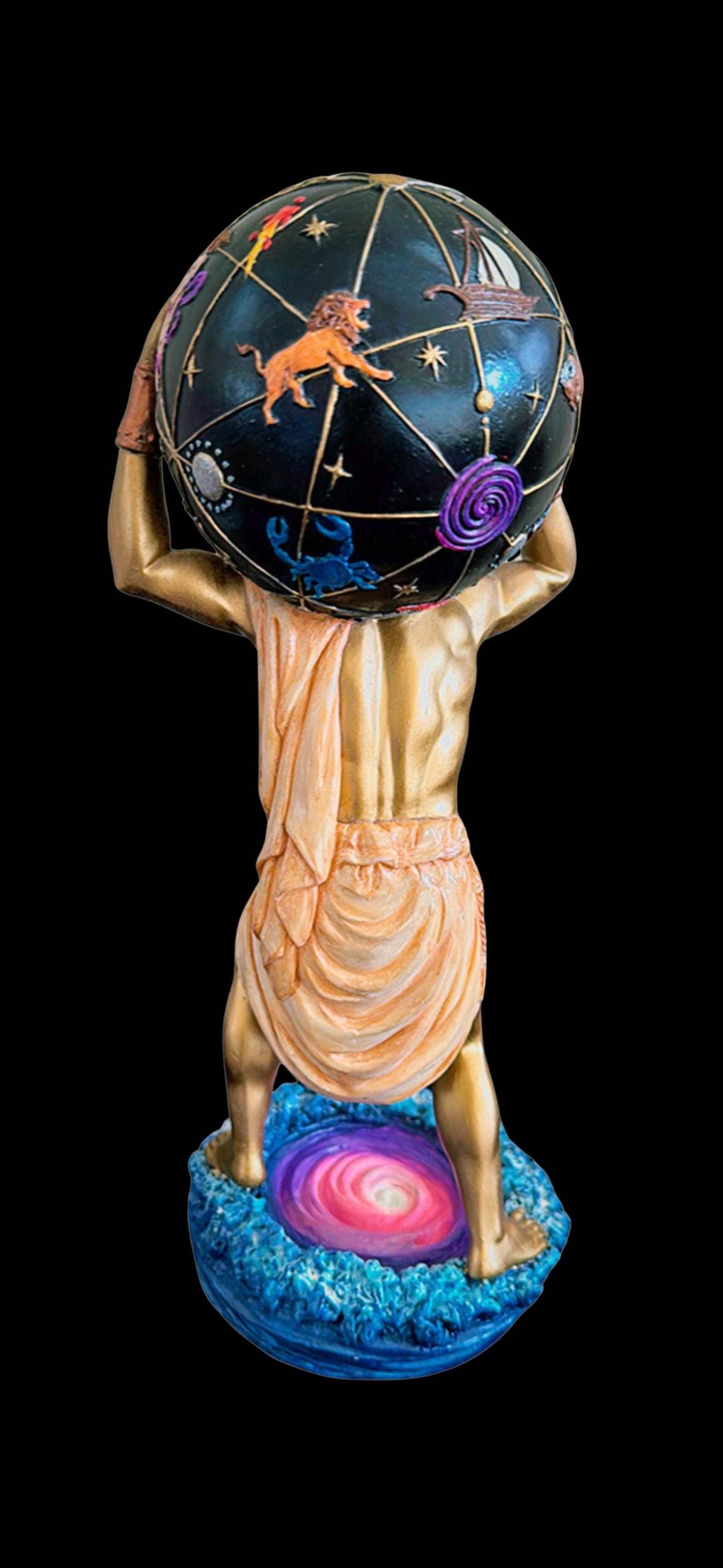 11 Inch Atlas Statue,ancient Greek Sculpture,atlas Carrying Decorative ...