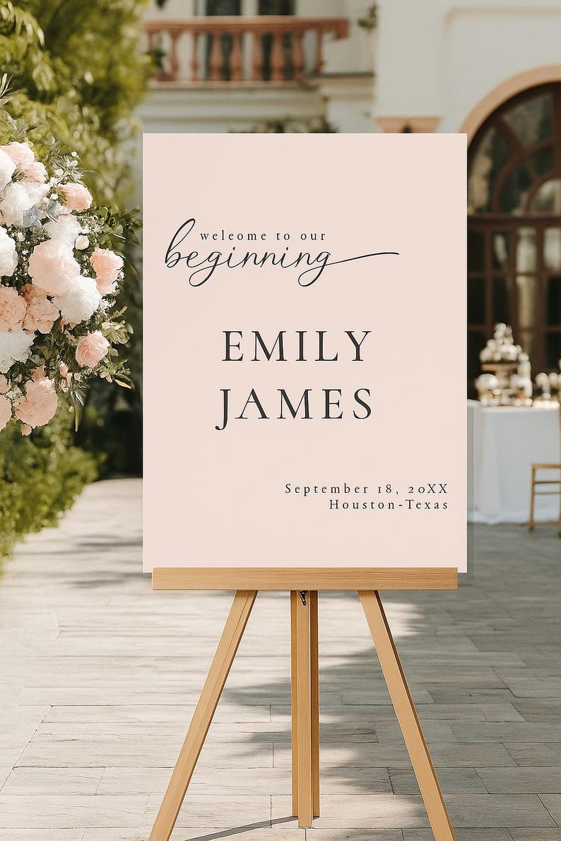 Custom Wedding Sign, Personalized Welcome Sign, Bridal Party Sign ...