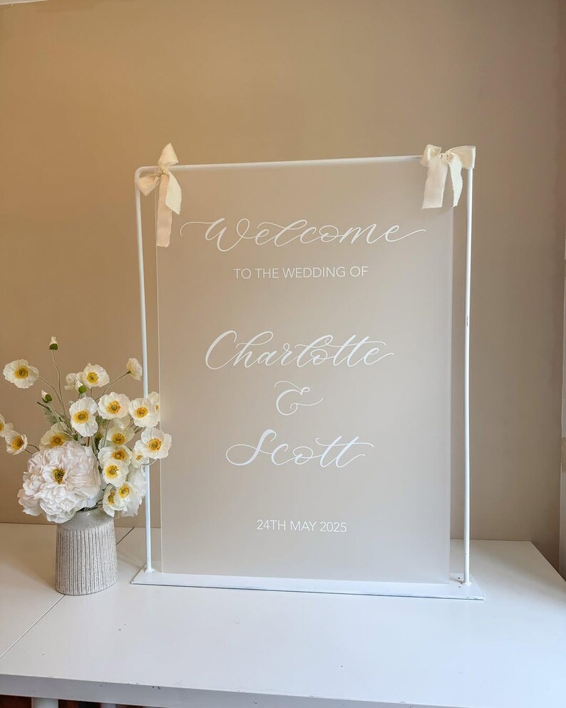 Custom Wedding Sign, Personalized Welcome Sign, Bridal Party Sign ...