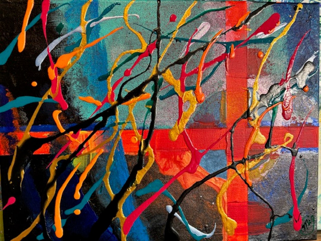 Abstract Art Deco Acrylic Original Mig Migart - Etsy