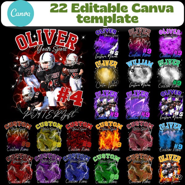 Football Photo Collage Png - Etsy