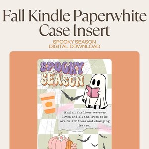 Kindle Paperwhite Fall Background Insert for Clear Case Spooky Season ...