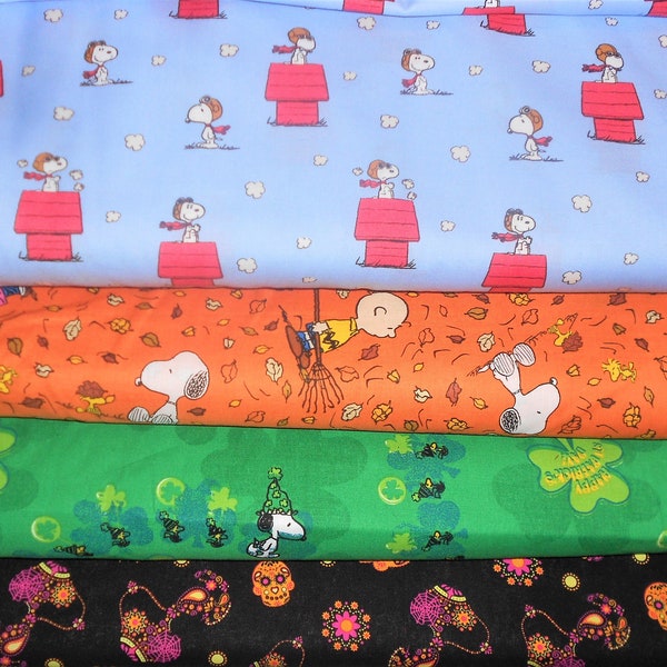 Snoopy Fabric - Etsy