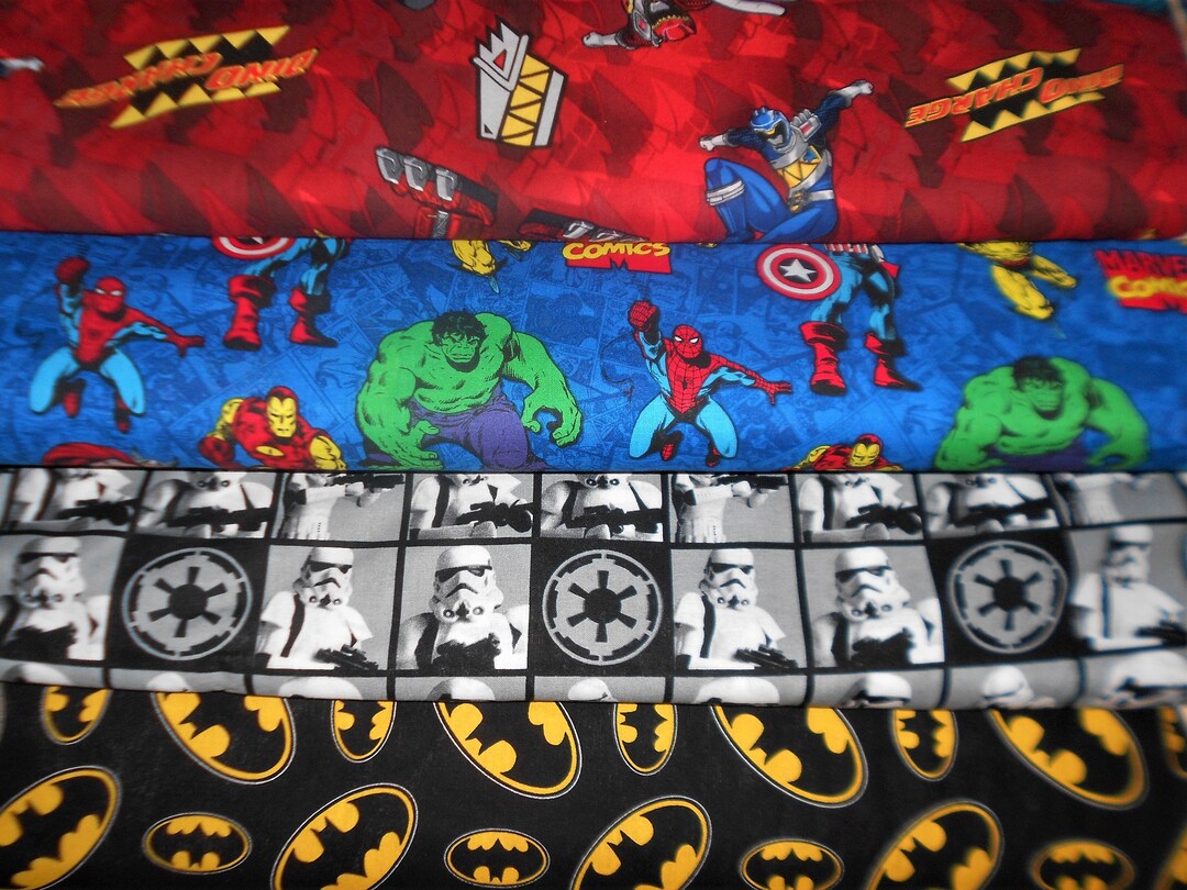 SUPER HERO Fabrics #7 Power Rangers, Marvel, Star Wars Storm Troopers ...