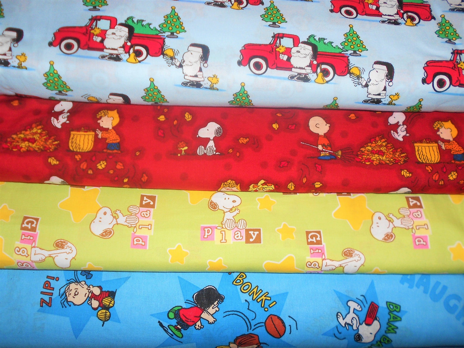 PEANUTS & SNOOPY #5 Fabrics, Sold INDIVIDUALLY Not as a Group, by the ...