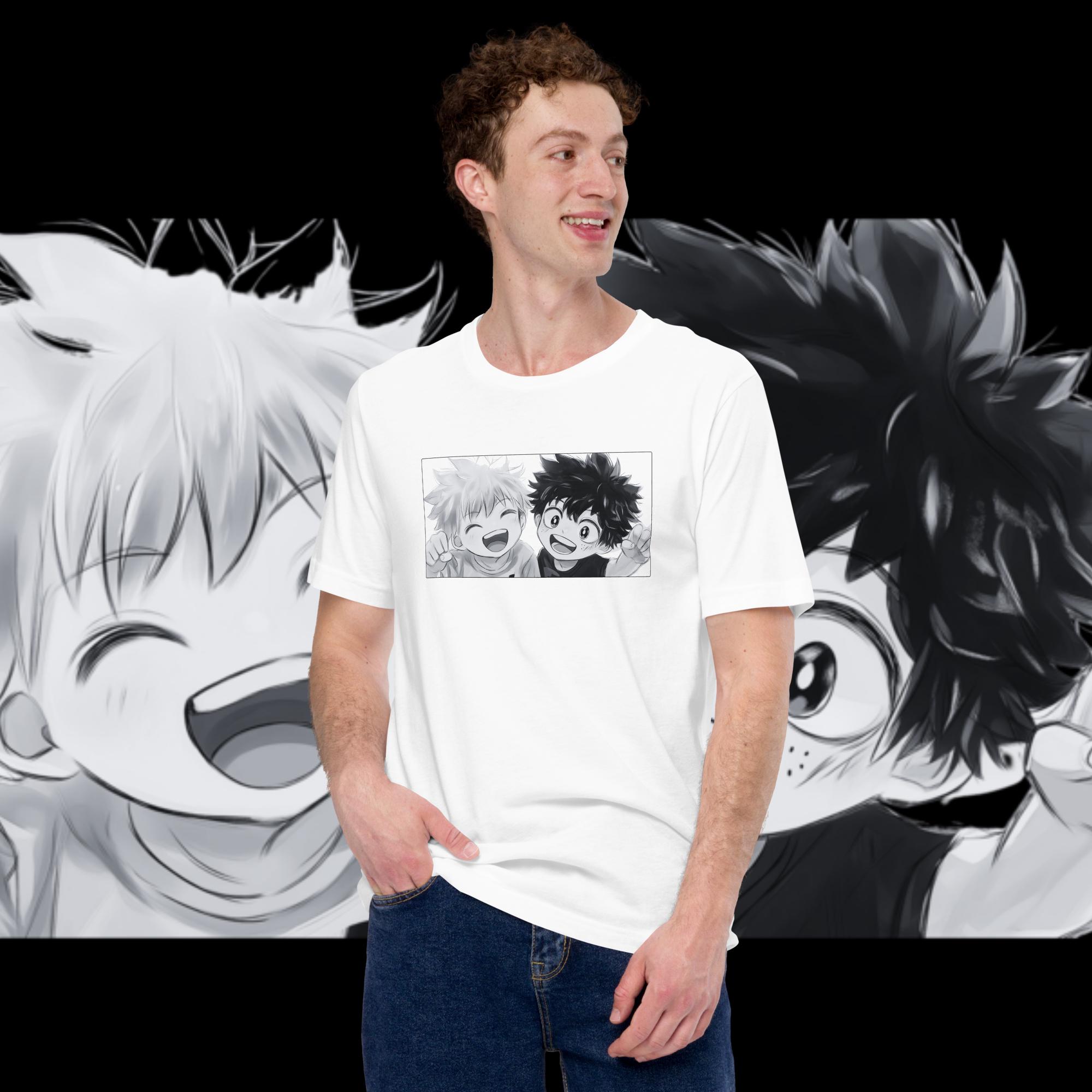 Izuku Midoriya and Katsuki Bakugo T-shirt | Fan Merch of Deku | My Hero ...