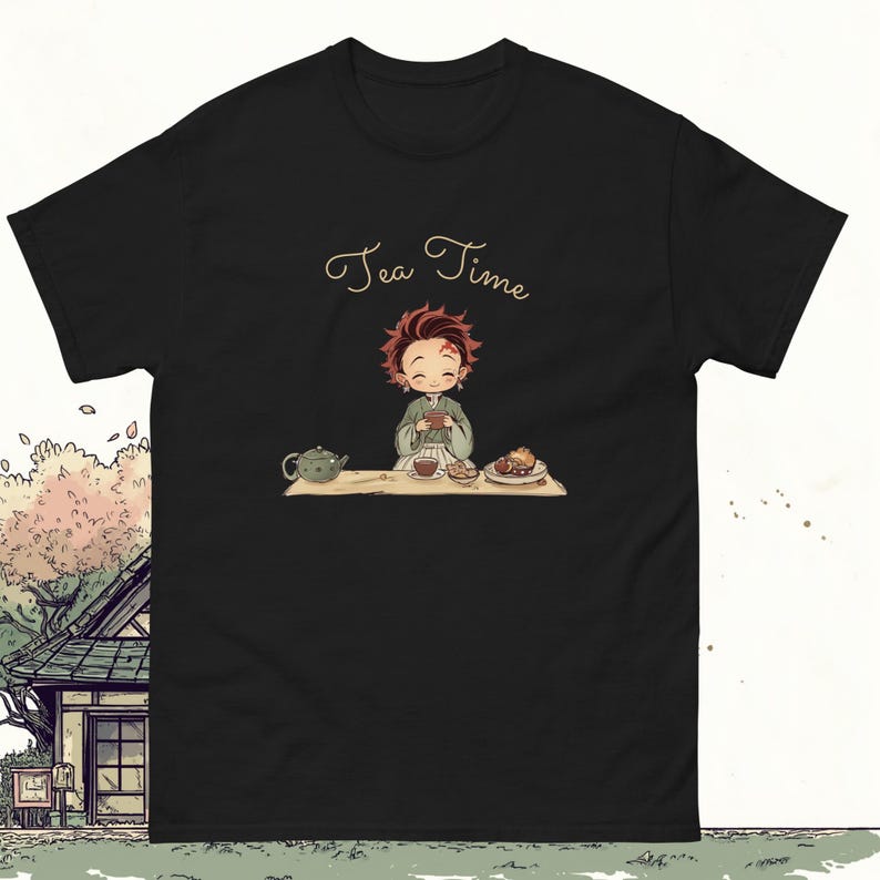 Tea Time Tanjiro Shirt | Demon Slayer Fan Merch | Anime Wear - Etsy