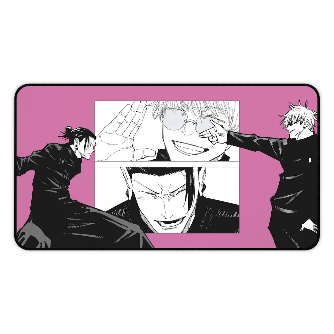 Jujutsu Kaisen Desk Mat Pink| Gojo Satoru and Geto Suguru Mousepad ...