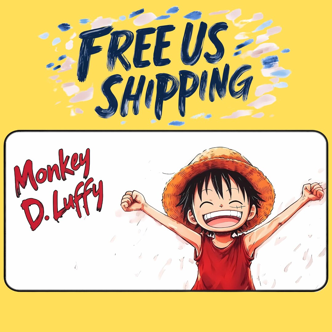 Cute Anime Luffy Desk Mat One Piece Mousepad Anime Fan Merch - Etsy