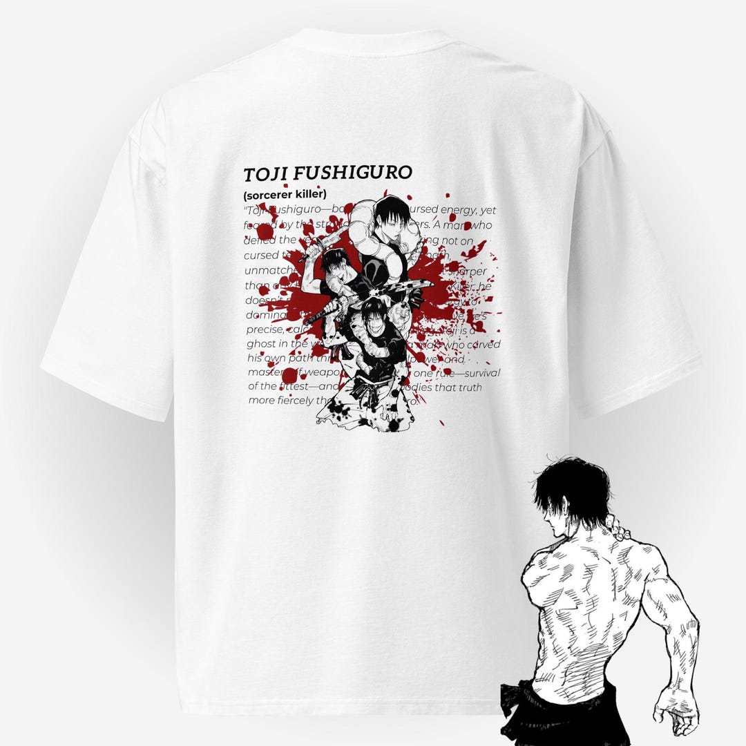 Toji Fushiguro Oversized Shirt | Jujutsu Kaisen Fan Merch | Anime Merch ...