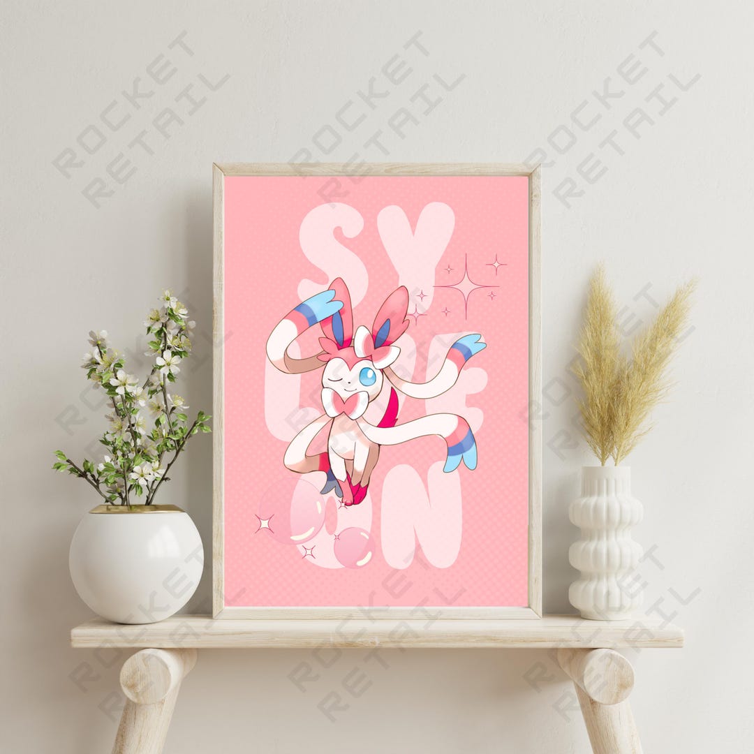 Pokemon Sylveon Poster, Video Game Poster, Gaming Room Poster, Gamer ...