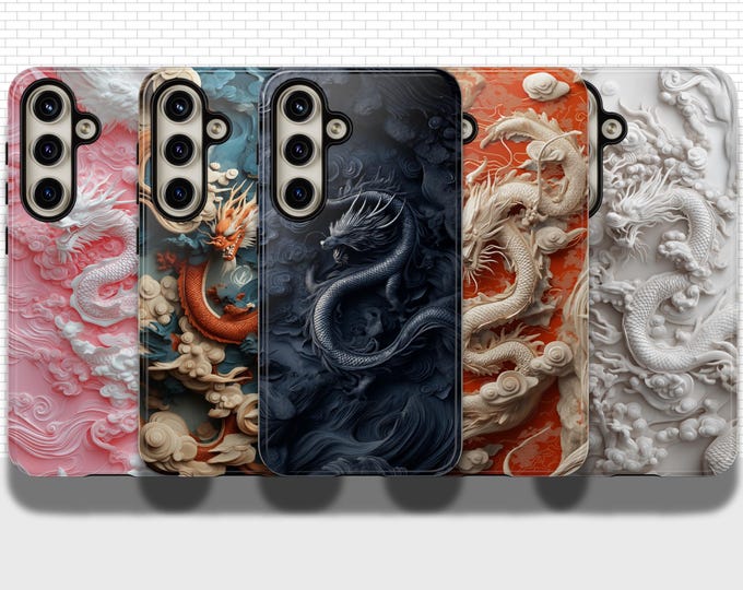 Dragon Phone Case, 3D Japanese Aesthetic Phone Cover for iPhone 16 15 ...