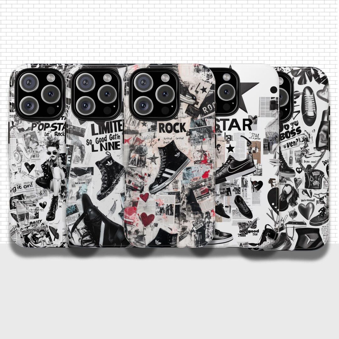 Y2K Collage Phone Case, 2000's Aesthetic Phone Cover for iPhone 16 15 ...