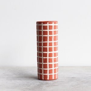 Matte Grid Vase Ready to Ship - Etsy