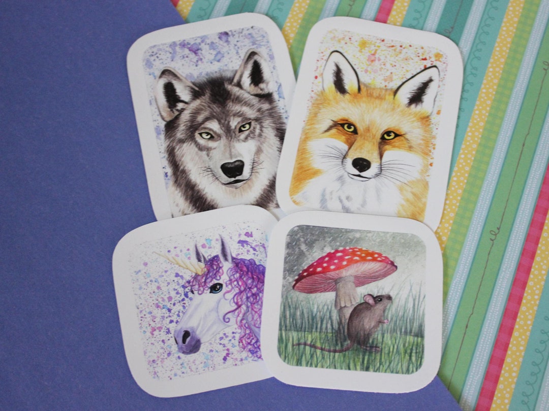 Mammals Waterproof Stickers Set of 4 - Etsy