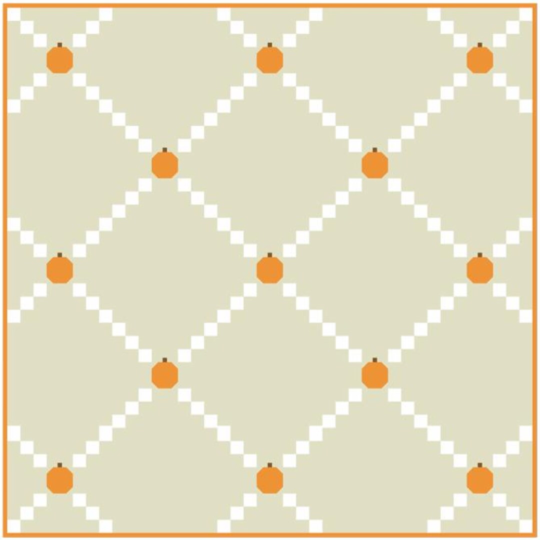 Pumpkin Chain Quilt Pattern an Autumn Fall Quilt Halloween Quilt Pdf ...