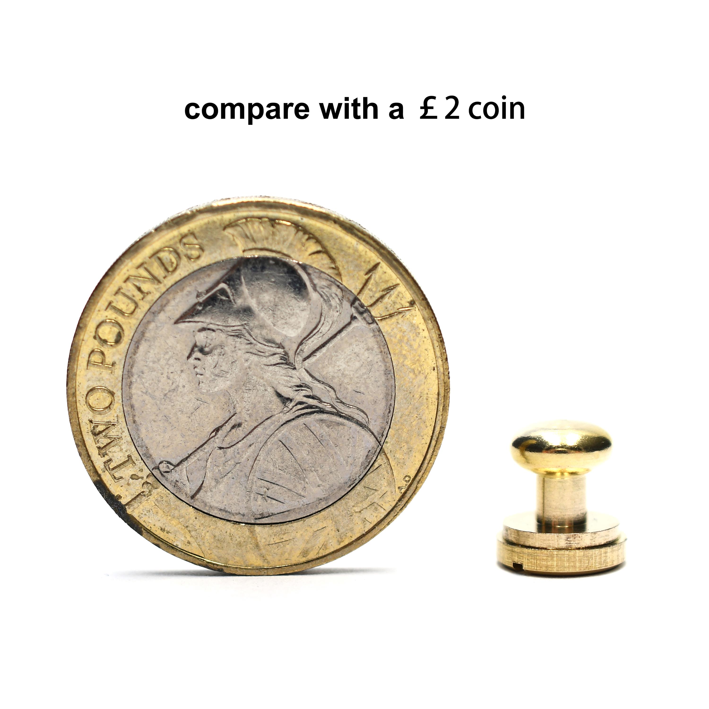 SILMEN Solid Brass Sam Browne Stud Screw Rivets 10 Pcs for Leathercraft ...
