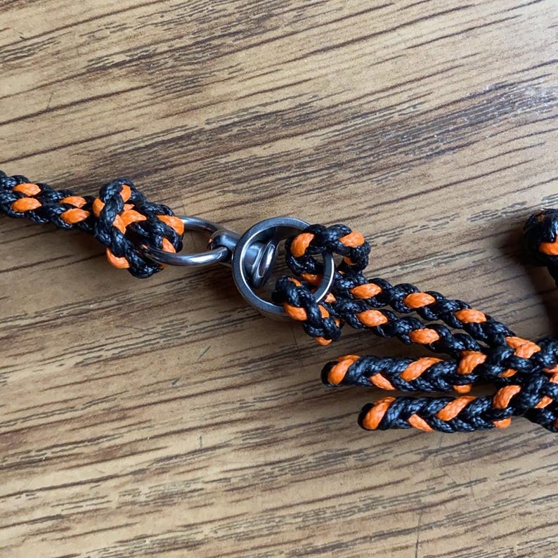 SILMEN Handmade Eight Strand Round Braided Loop Leash Set With Swivel ...