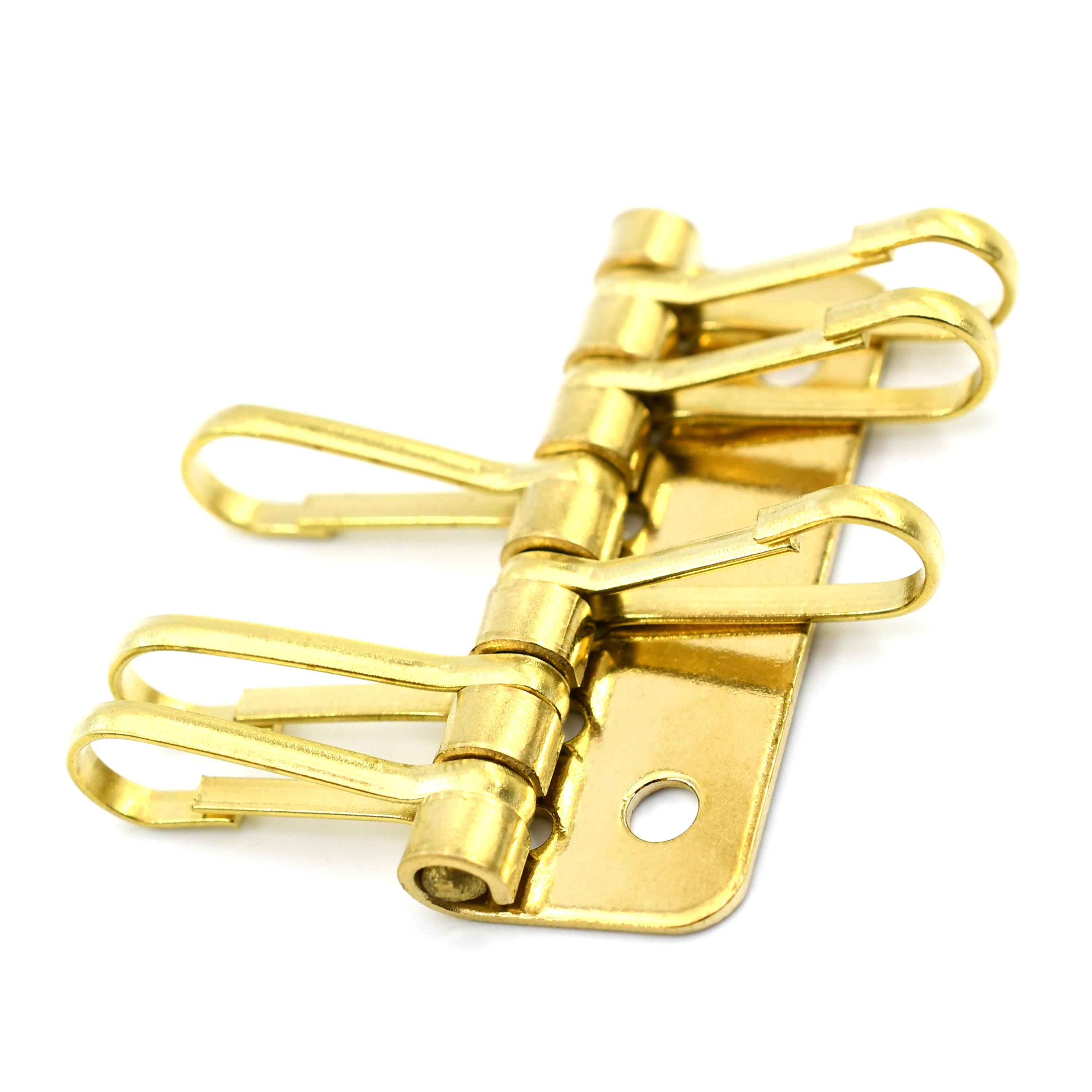 SILMEN Solid Brass 6 Hook Key Holder Plate With Chain Leather Hardware ...