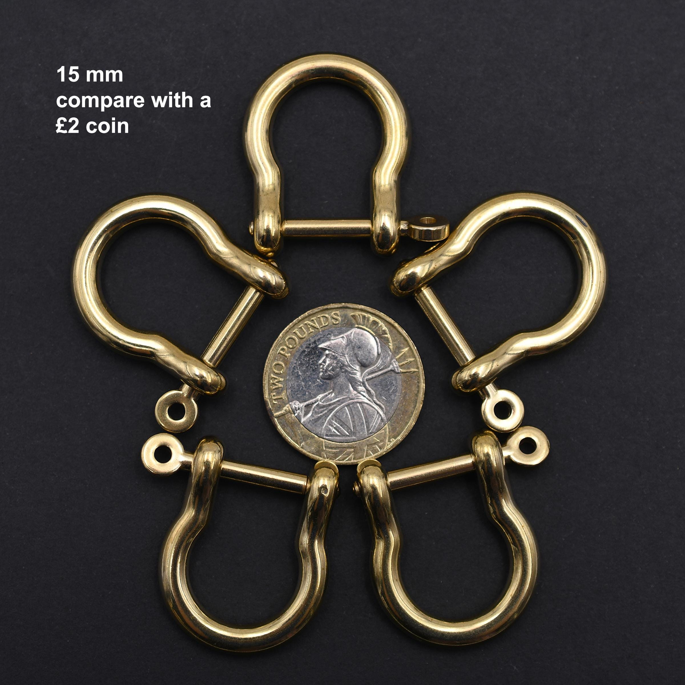 SILMEN Solid Brass Anchor Shackles W/screw Pin Japanese Style 5 Pcs for ...