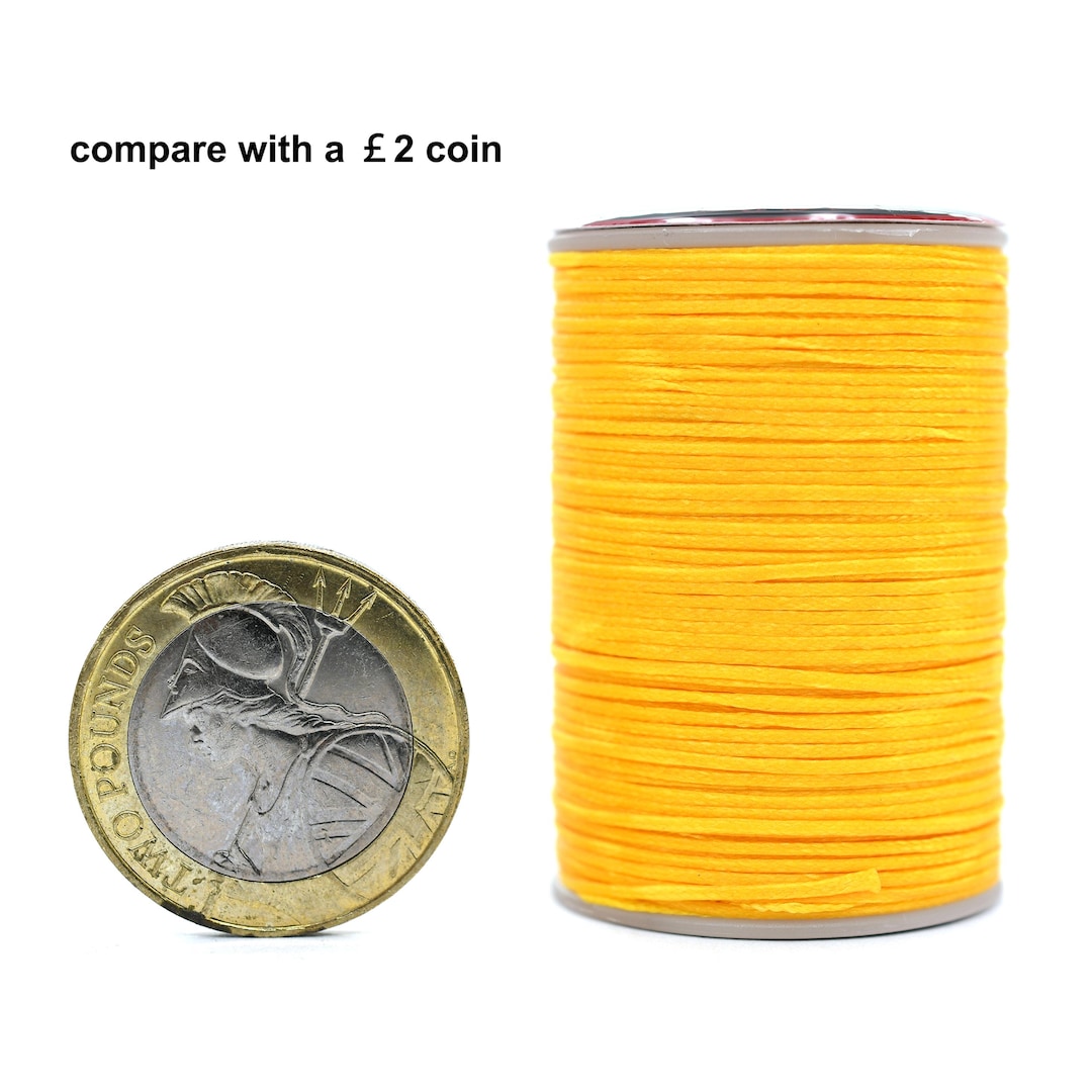 SILMEN 0.8 Mm Quality Bright Colour Flat Waxed Polyester Thread for ...
