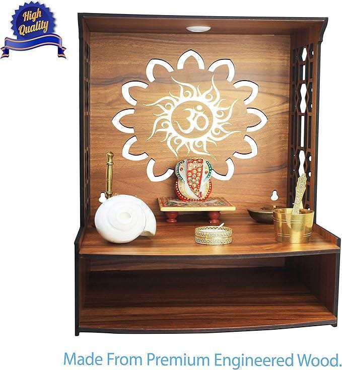 THE WALLDARSHAN Wooden Laminated Temple Beautiful MDF Wooden Temple ...