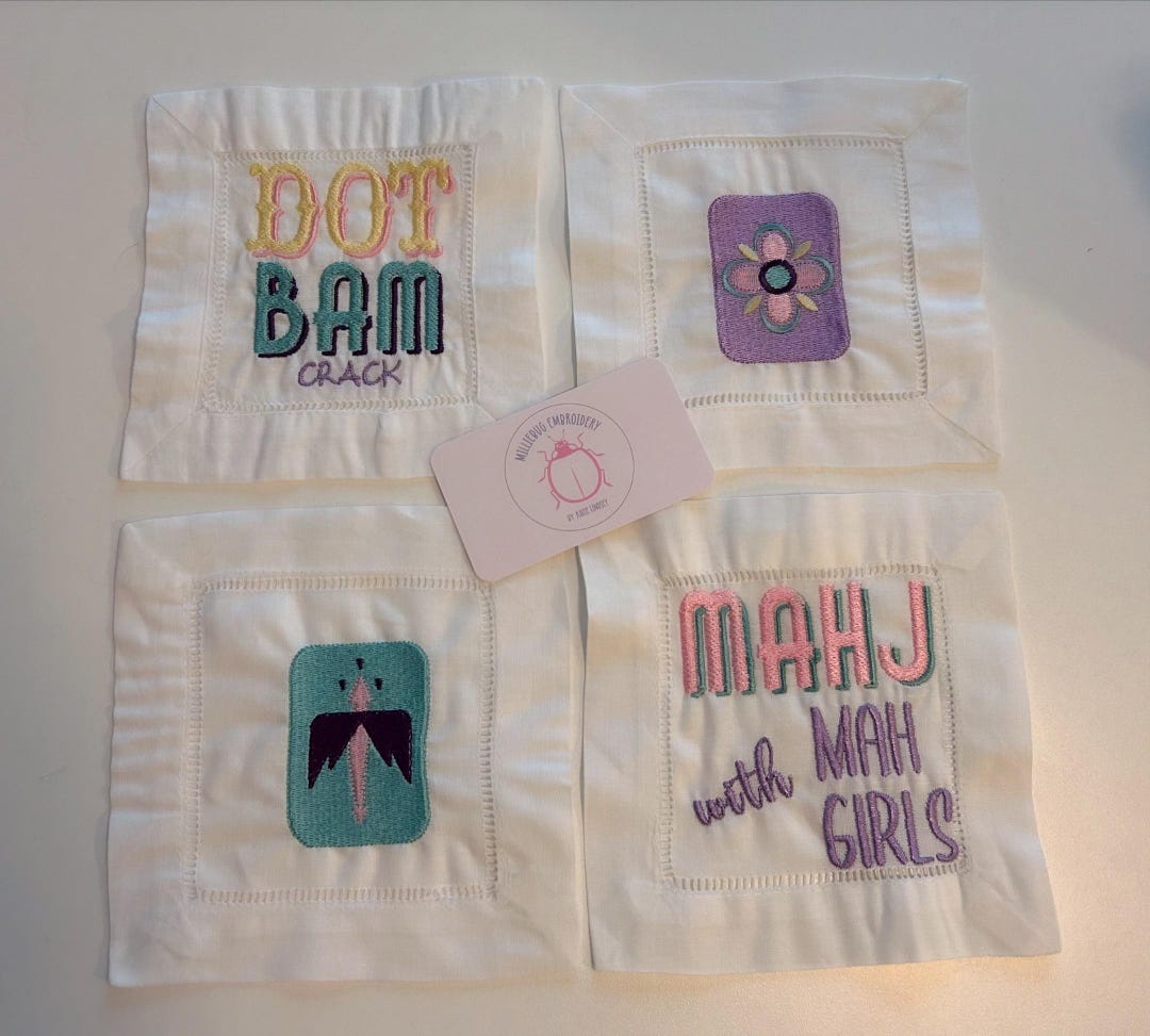 Mahjong Cocktail Napkins - Etsy