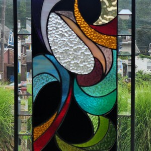 GRACEFUL RHAPSODY Stained Glass Window Panel (signed and Dated) - Etsy