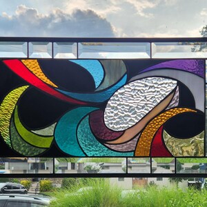 GRACEFUL RHAPSODY Stained Glass Window Panel (signed and Dated) - Etsy