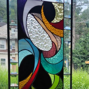 GRACEFUL RHAPSODY Stained Glass Window Panel (signed and Dated) - Etsy