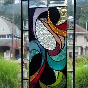 GRACEFUL RHAPSODY Stained Glass Window Panel (signed and Dated) - Etsy
