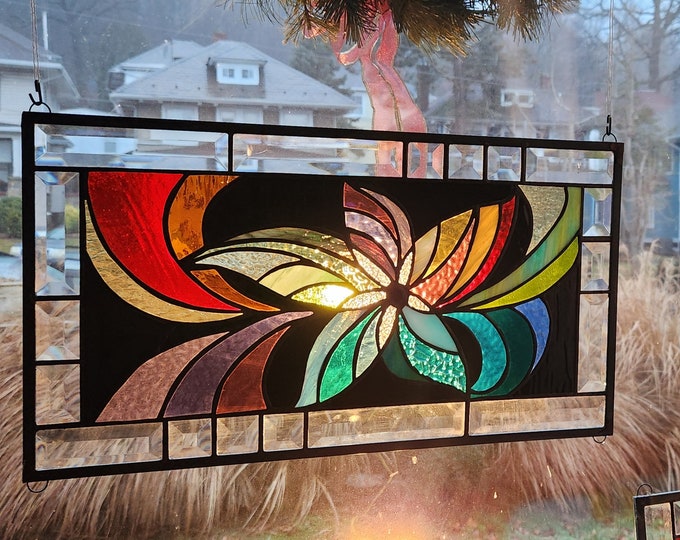 SHOOTING STAR Stained Glass Window Panelsigned and Dated - Etsy