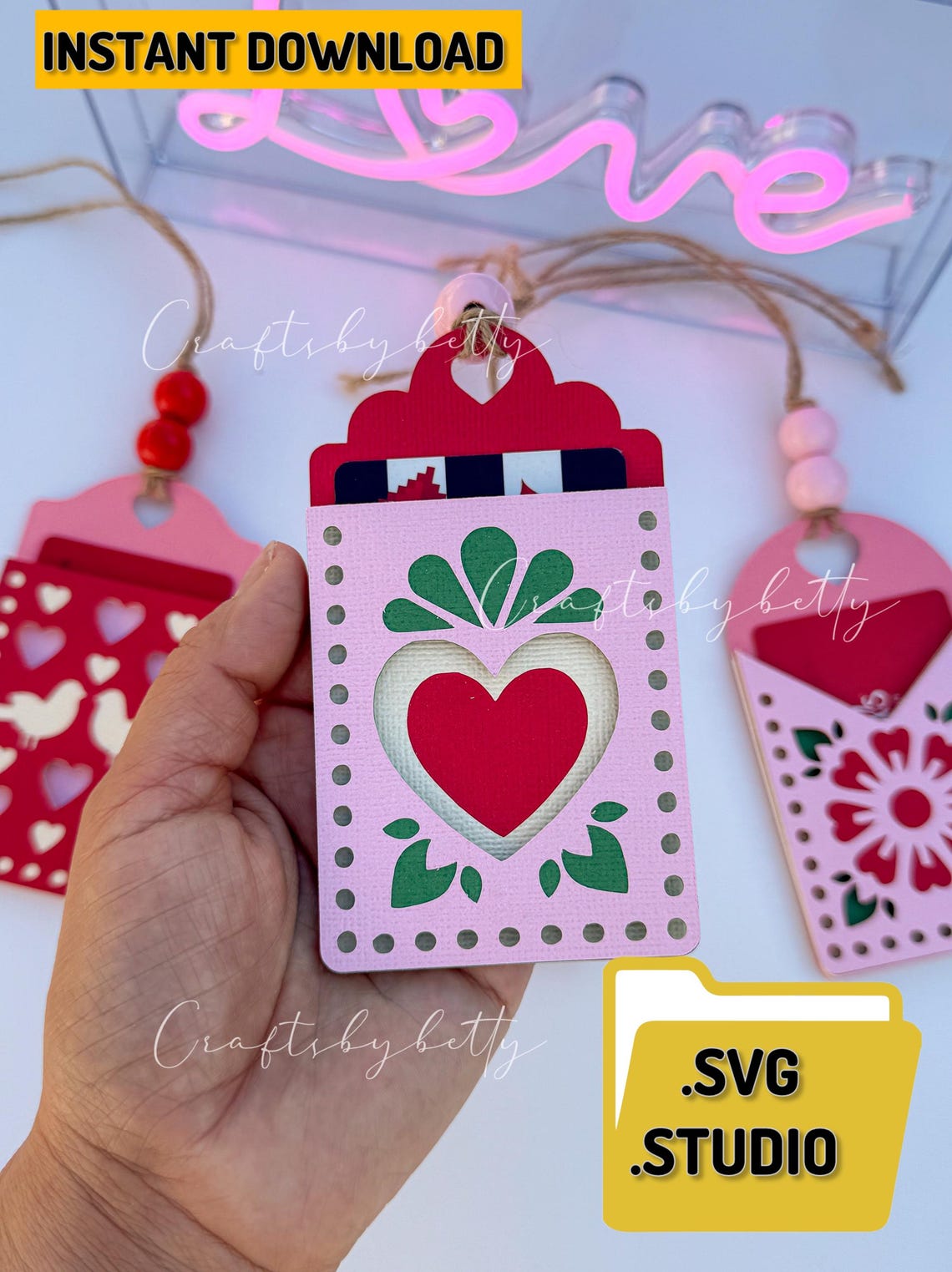 Valentine's Day Gift Card Tag SVG Bundle (digital Download) - Etsy
