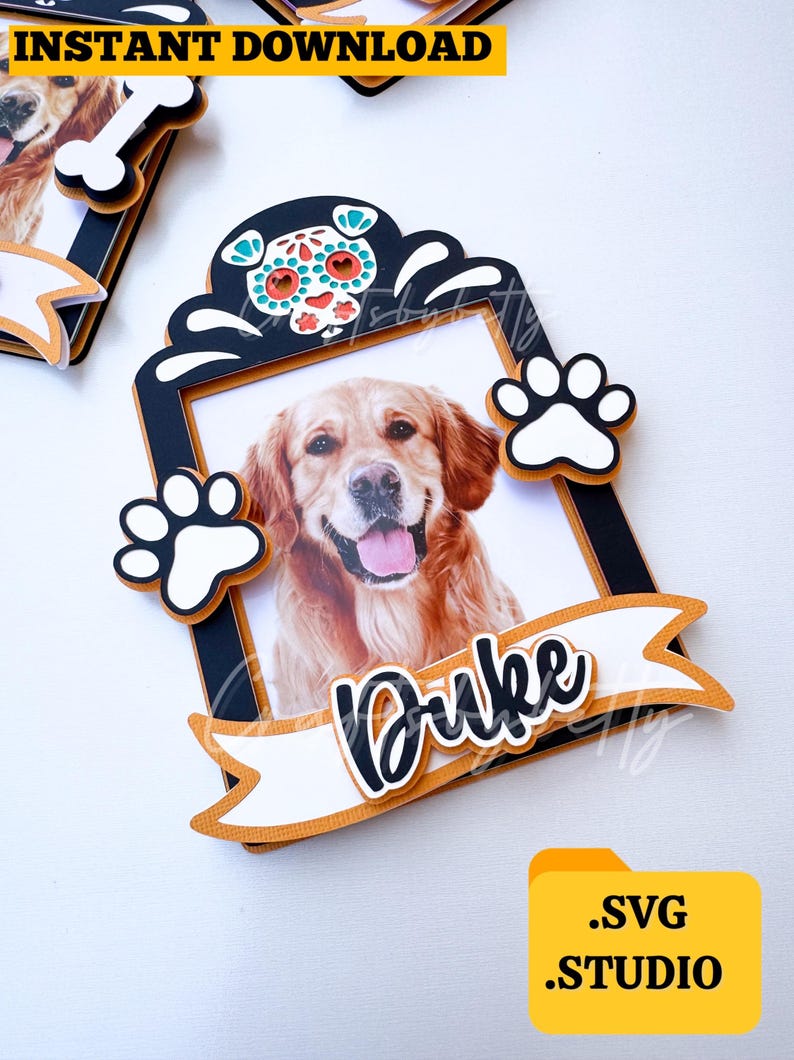 Day of the Dead Nicho Frames SVG Bundle, Cat and Dog Alebrije (instant ...