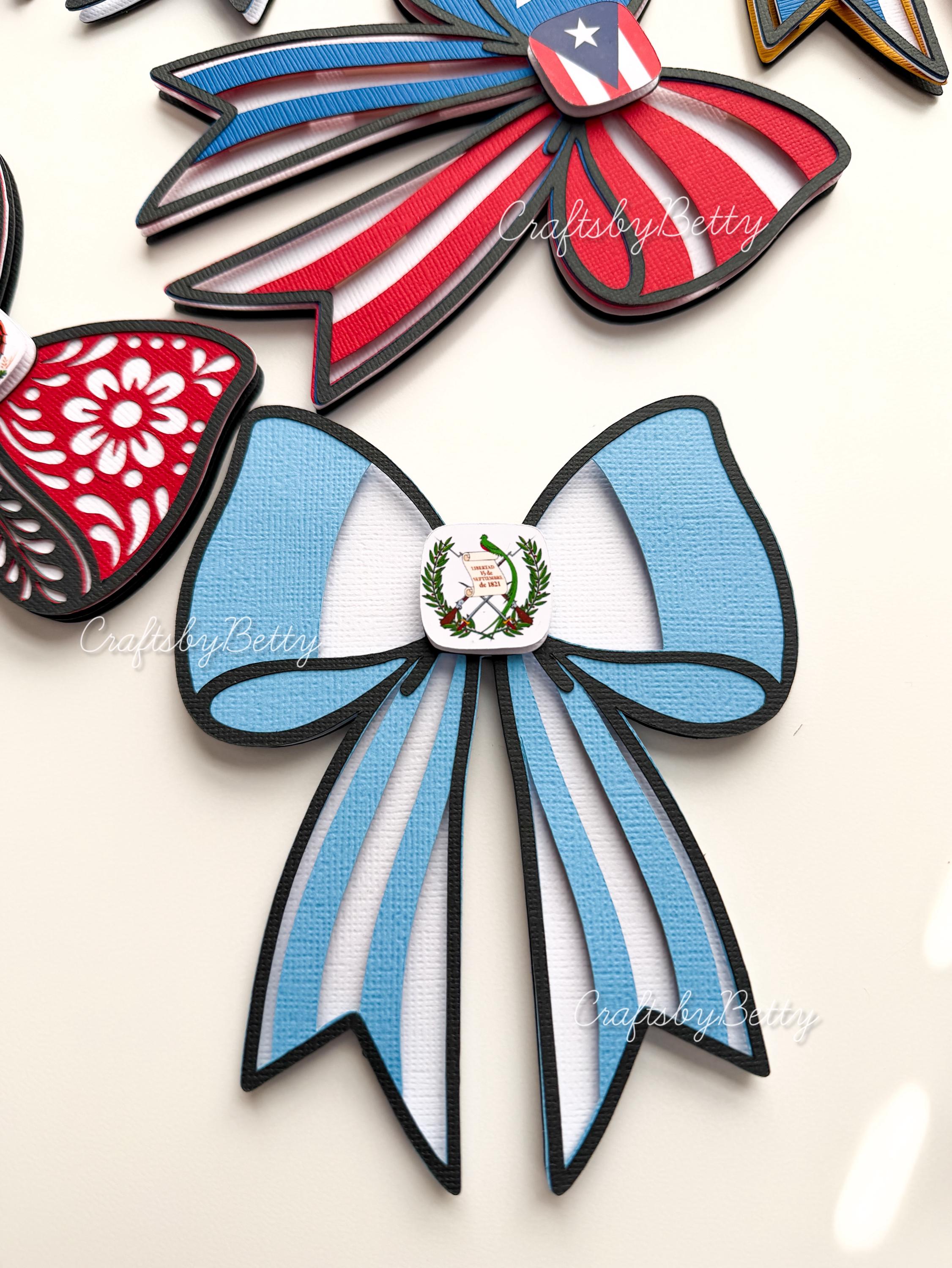 Multi Flag Bow Bundle SVG: Layered 3D Design (digital Download) - Etsy