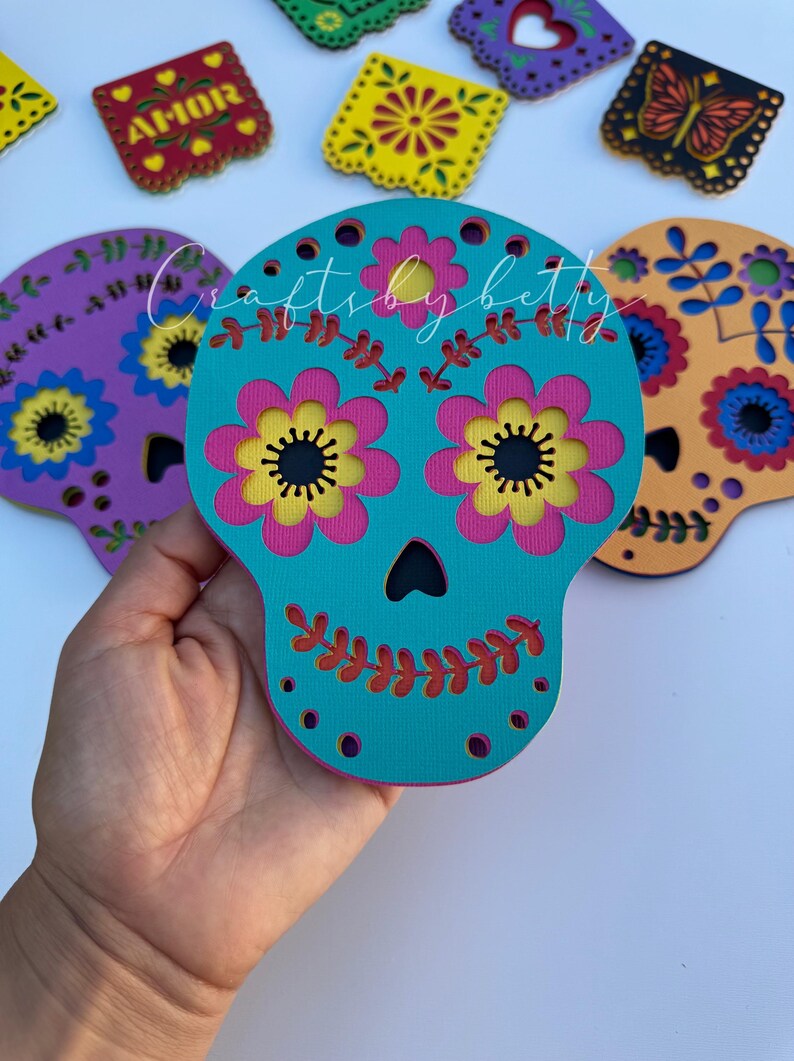 Sugar Skull SVG Bundle: Día De Los Muertos Template (digital Download ...