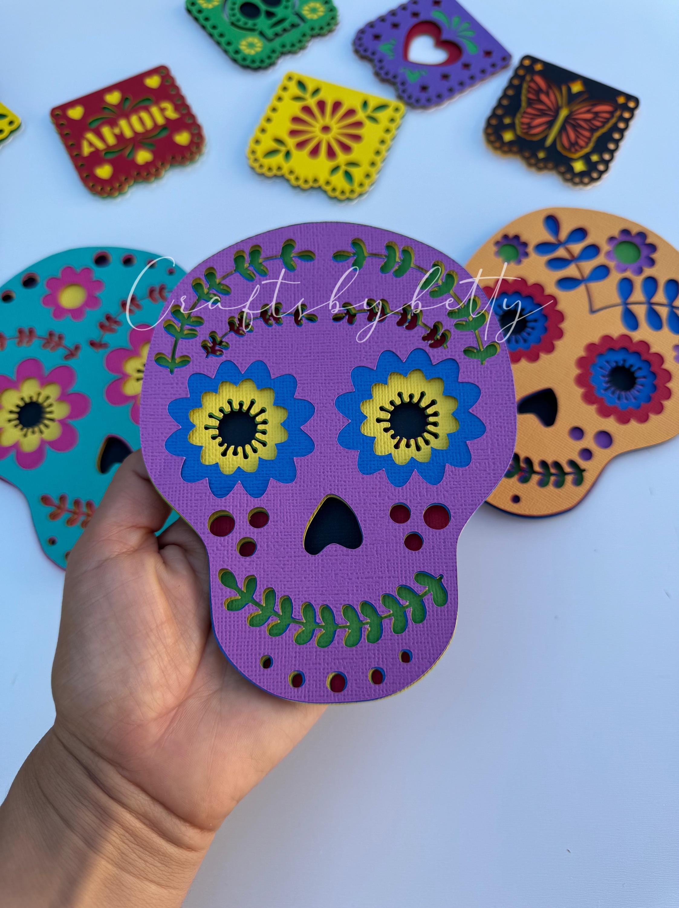 Sugar Skull SVG Bundle: Día De Los Muertos Template (digital Download ...
