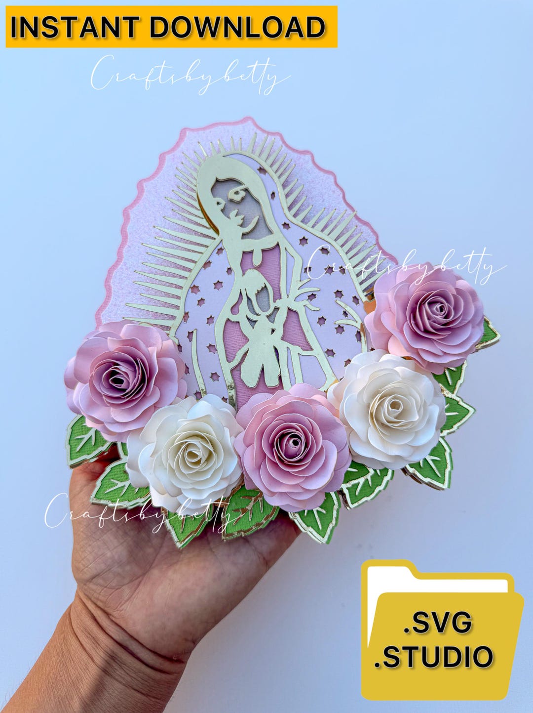 Virgen De Guadalupe SVG: Layered Catholic Cut File (digital File) - Etsy