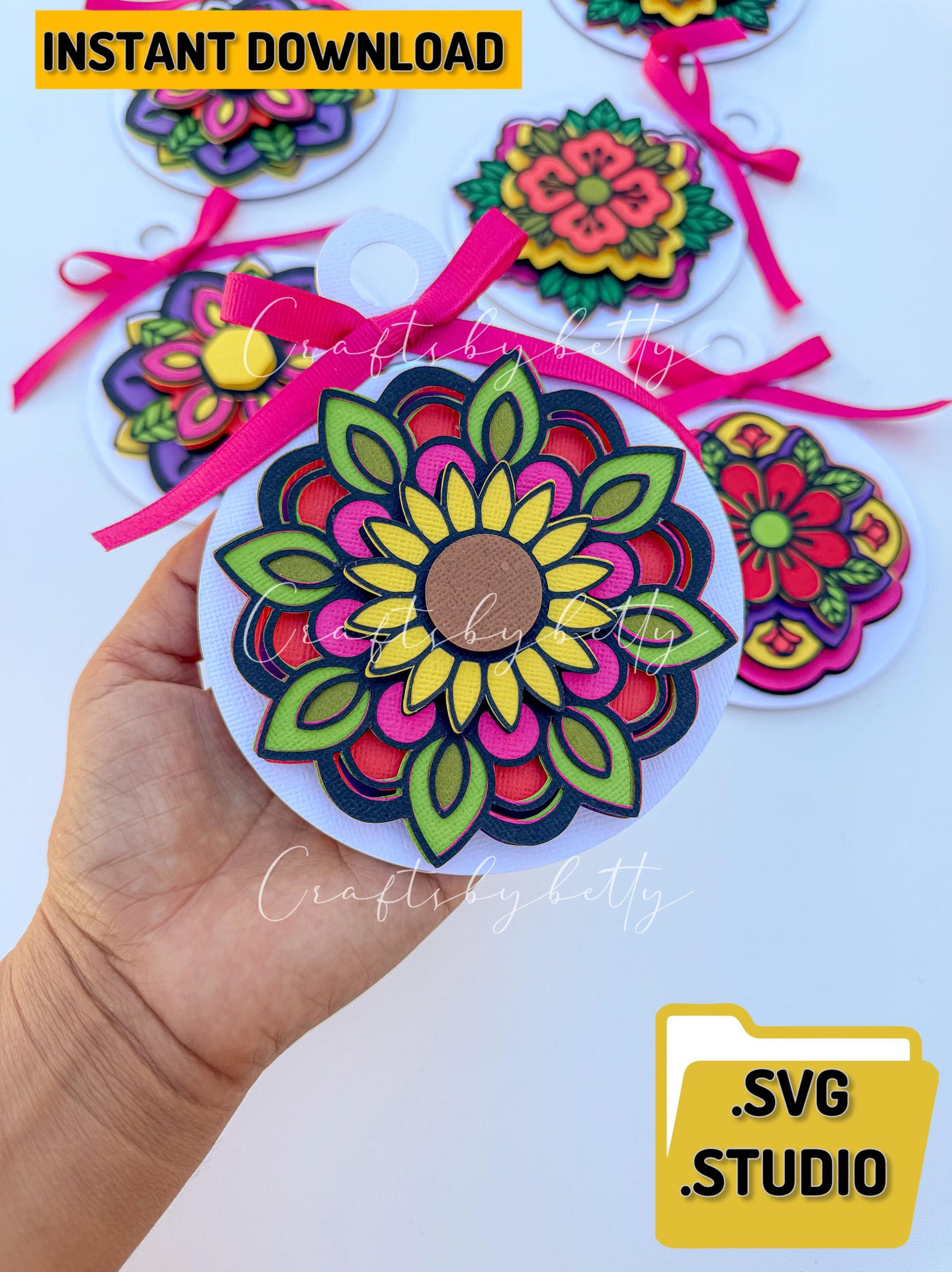 Mexican Tile Ornament SVG Bundle: Cricut, Silhouette (digital Download ...