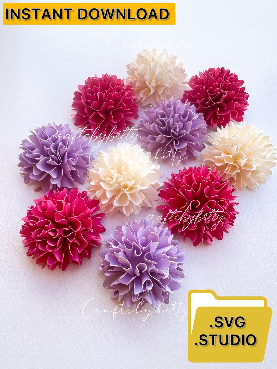 Carnation Template Svg,flower Template Svg,pink Rose Template ...