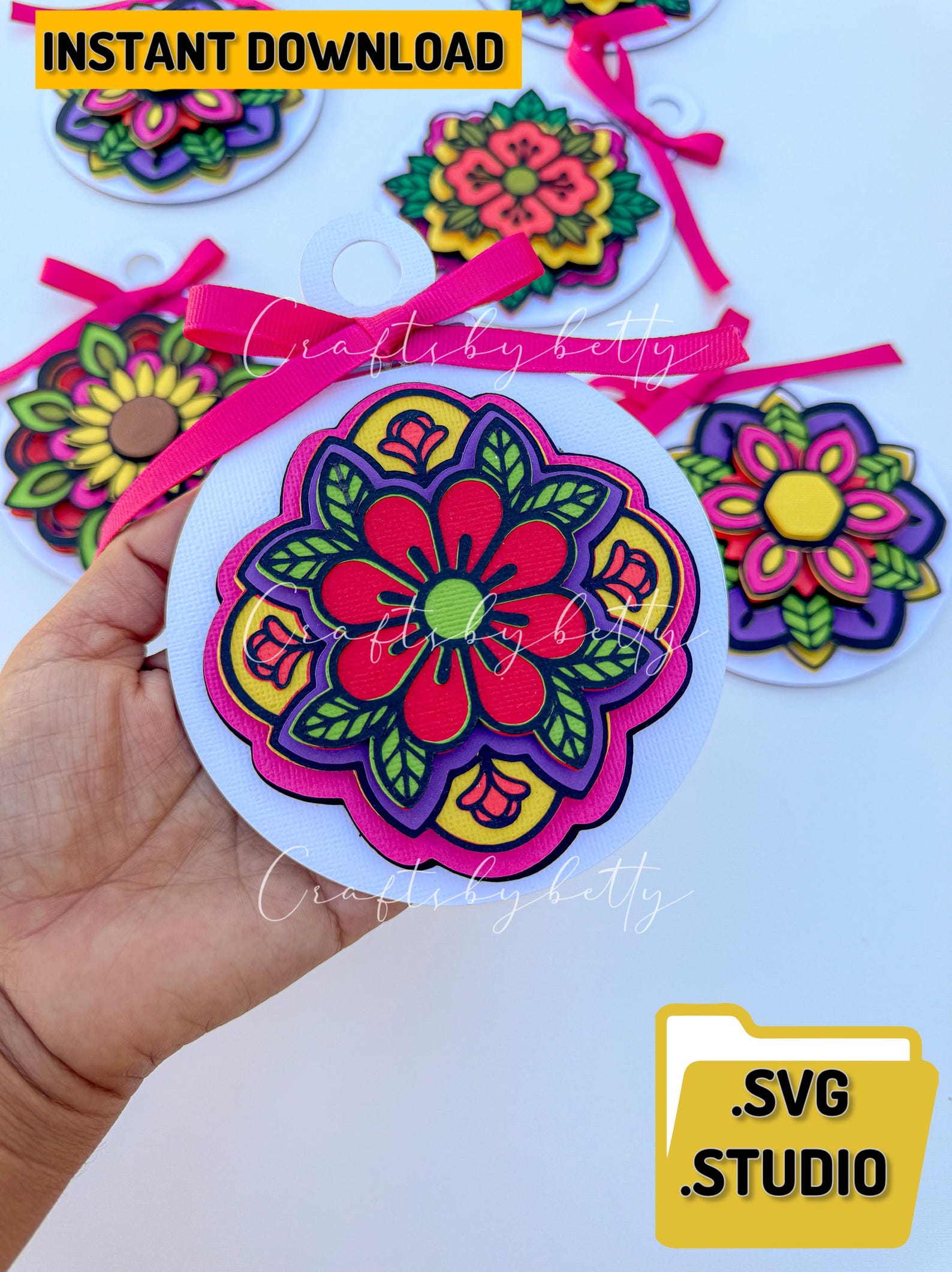 Mexican Tile Ornament SVG Bundle: Cricut, Silhouette (digital Download ...
