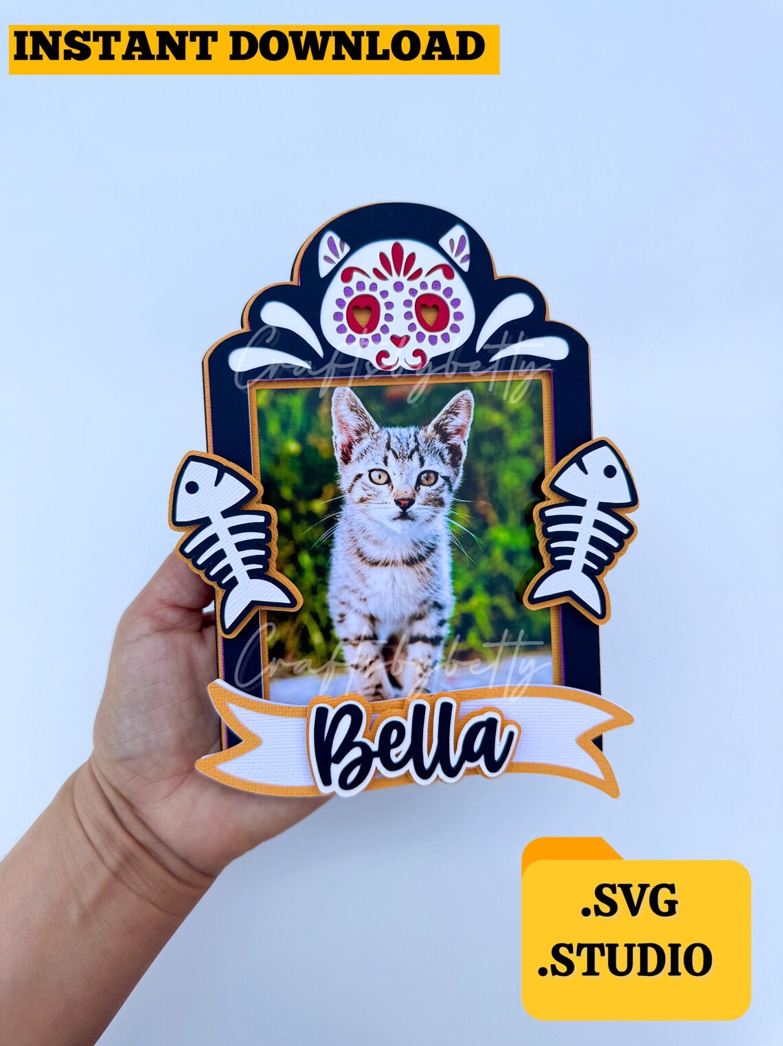 Day of the Dead Nicho Frames SVG Bundle, Cat and Dog Alebrije (instant ...