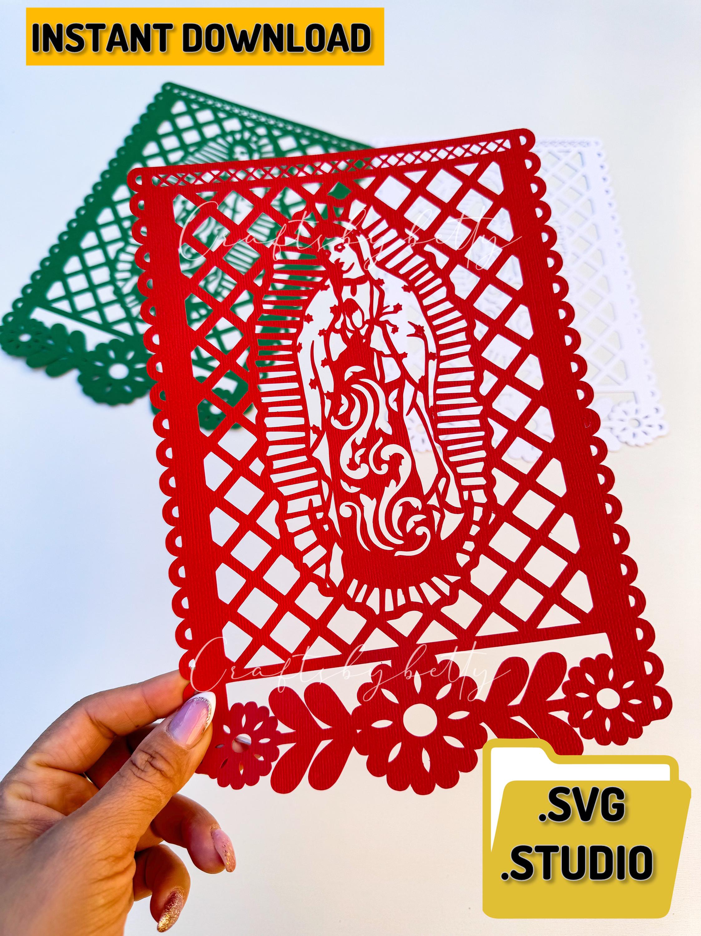 Virgen De Guadalupe Papel Picado SVG: Cricut Silhouette File (digital ...