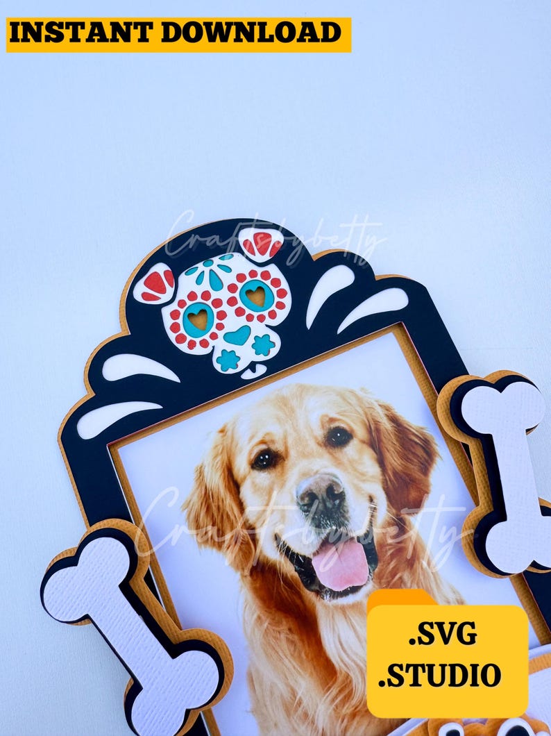Day of the Dead Nicho Frames SVG Bundle, Cat and Dog Alebrije (instant ...