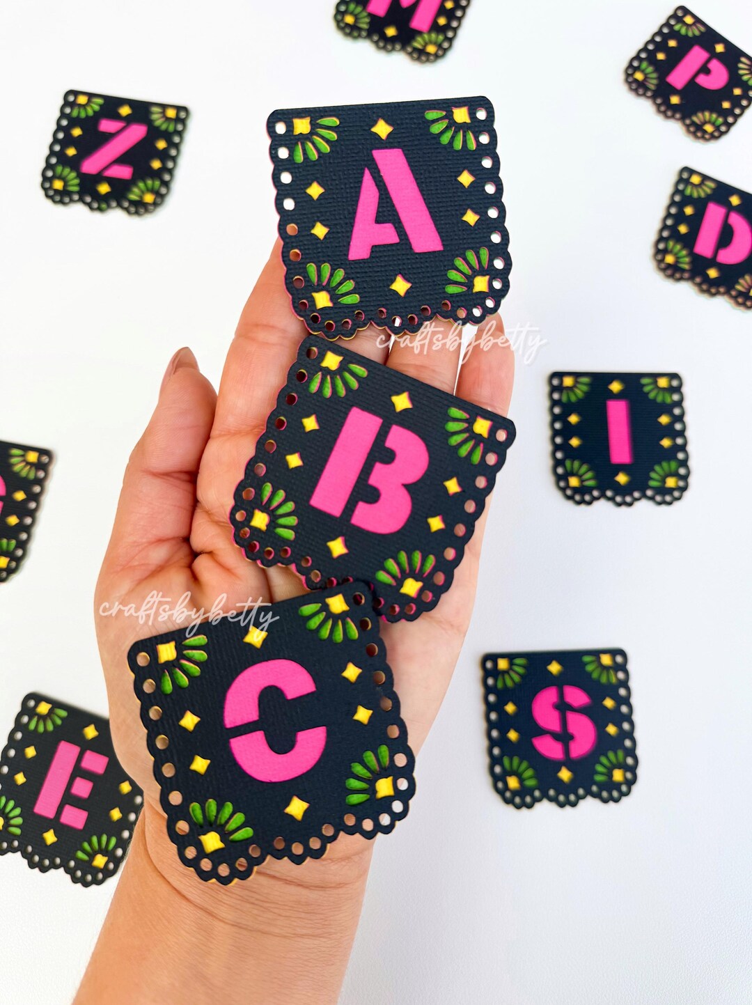 Papel Picado Alphabet SVG Bundle: Dia De Los Muertos Designs (digital ...